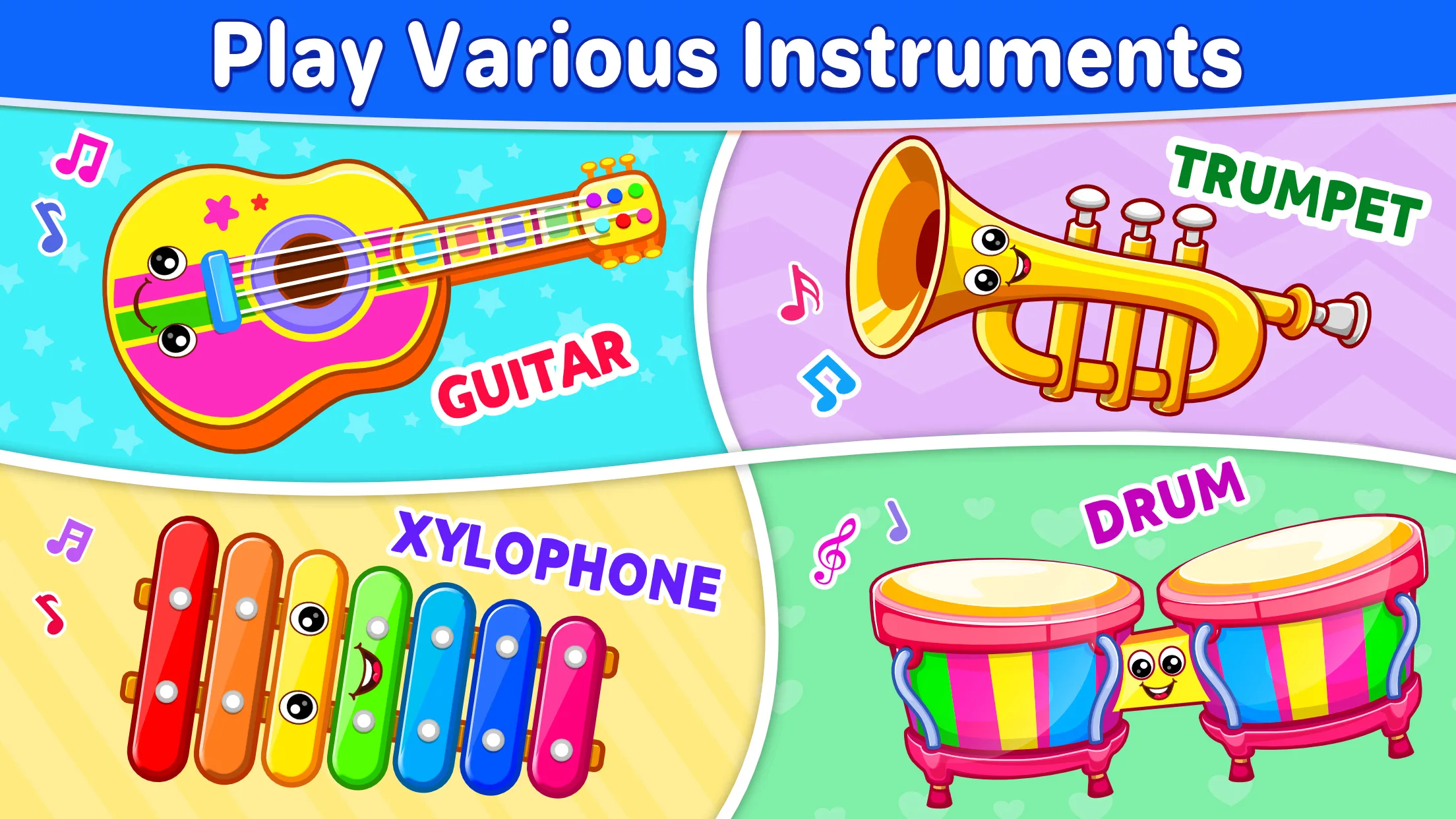 Kids Music: Piano, Xylo, Drums